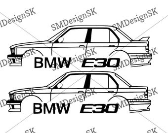 Bmw e30 tekening - Etsy Nederland