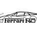 Car Svg Eps Png Jpg Ferrari F40 Svg Illustration Car Vector F40 ...