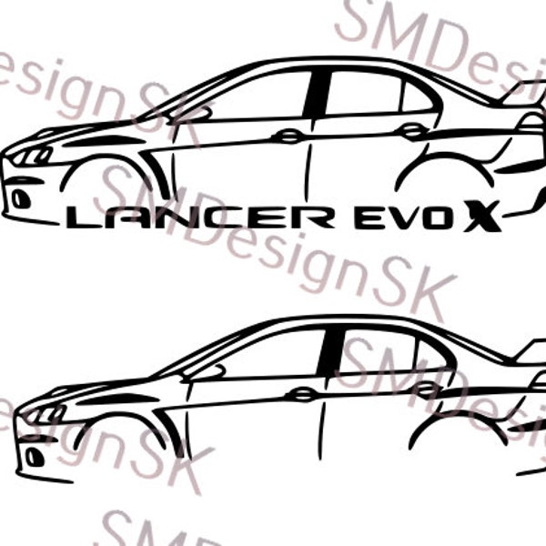 Lancer Evo Svg - Etsy