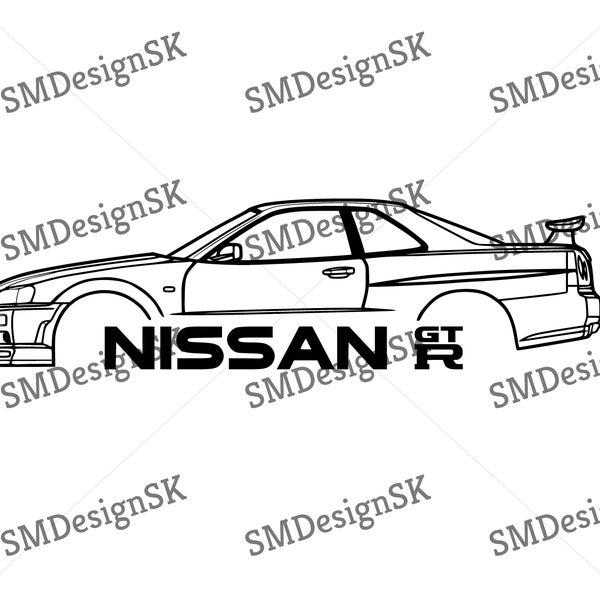 Nissan Skyline R34 Svg - Etsy