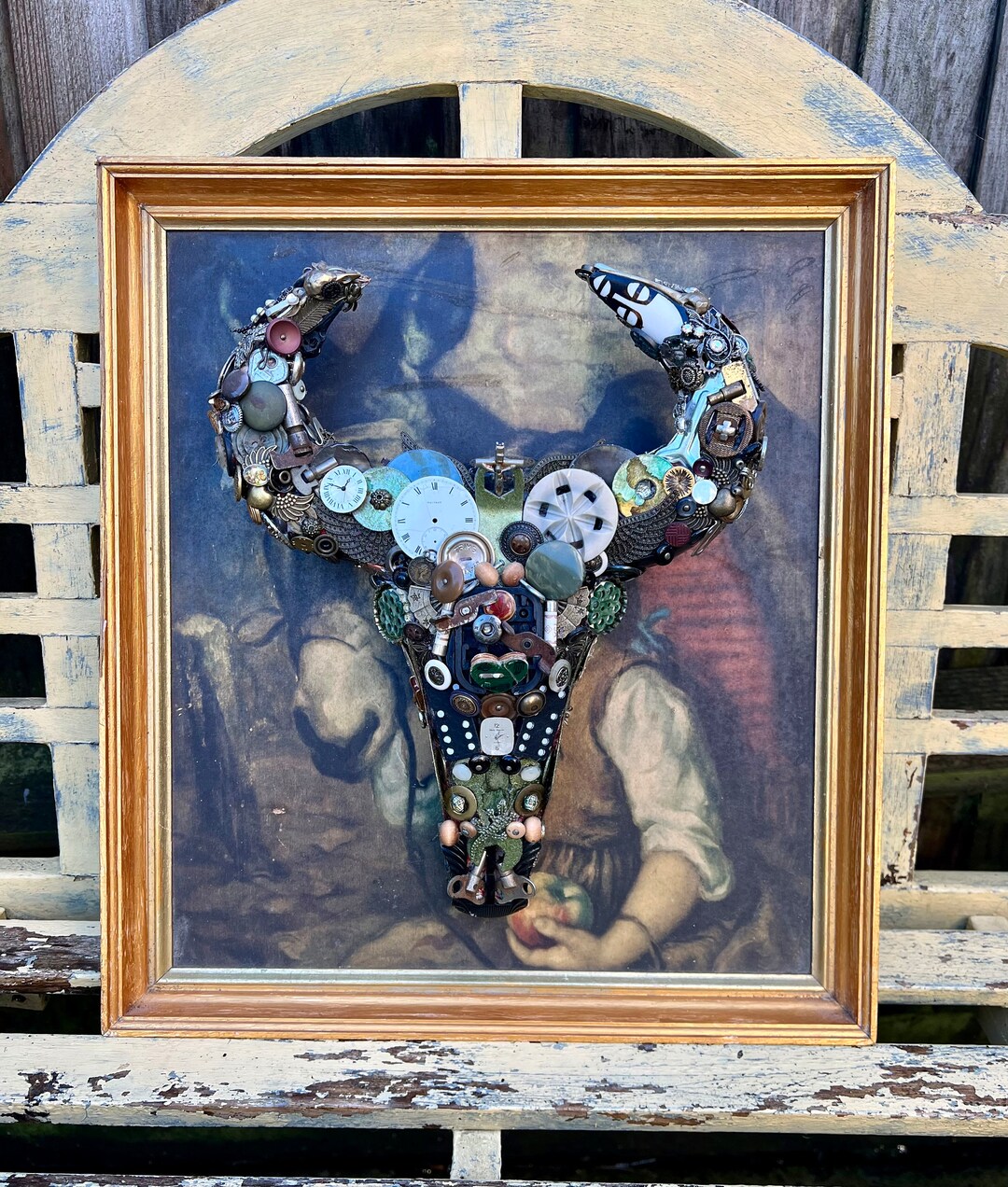 Steampunk Longhorn Minotaur Skull Assemblage Picture - Etsy