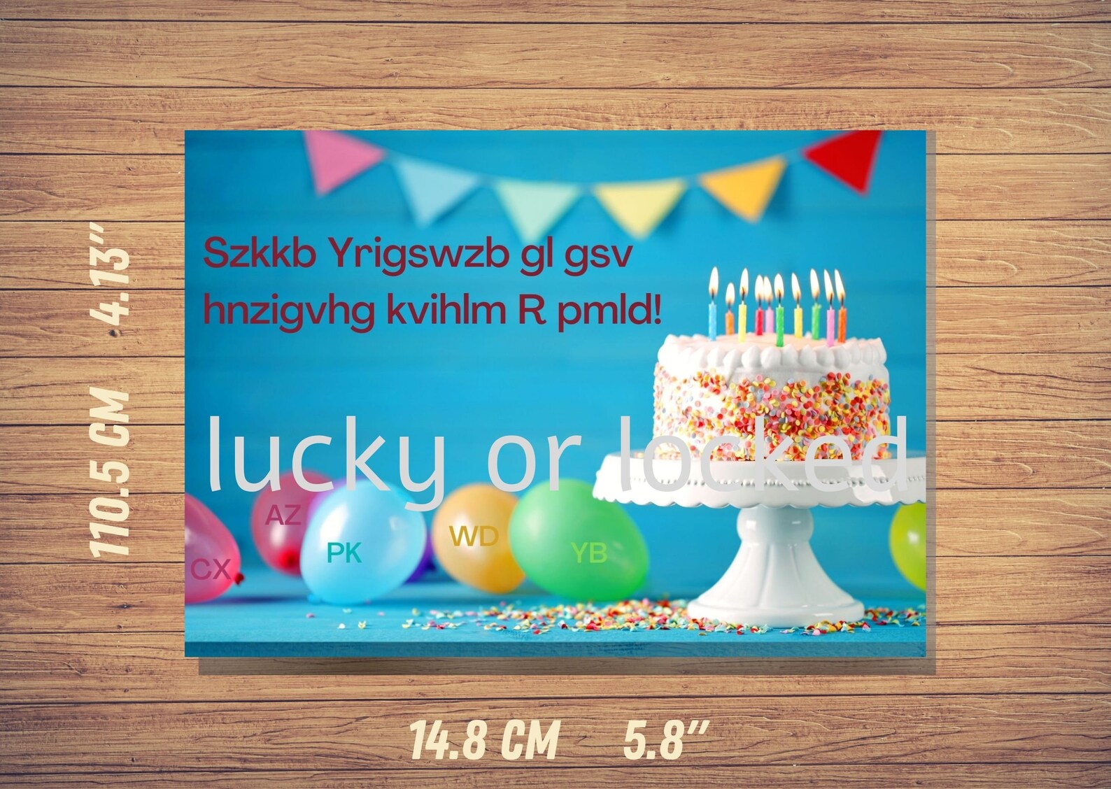 Printable Escape Room Style Happy Birthday Card, Encrypted Birthday ...