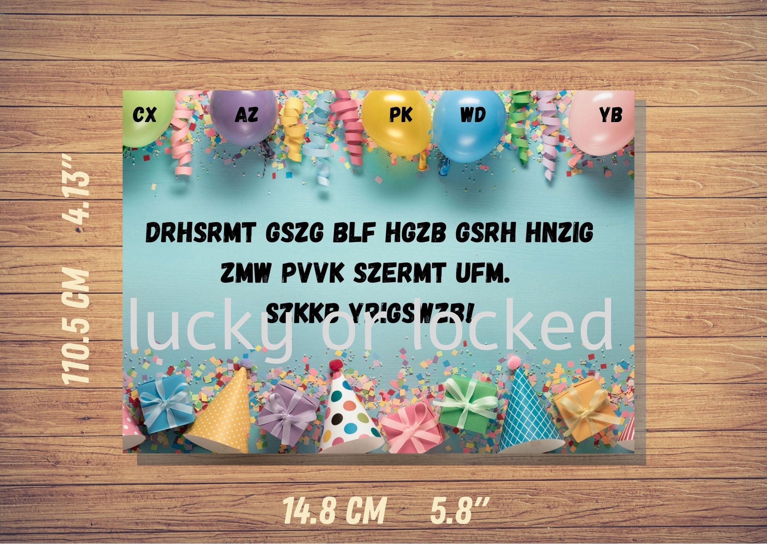 Printable Escape Room Style Happy Birthday Card, Encrypted Birthday ...