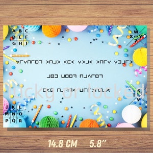 Escape Room Card | Puzzle Happy Birthday Card | Encrypted Birthday Card ...