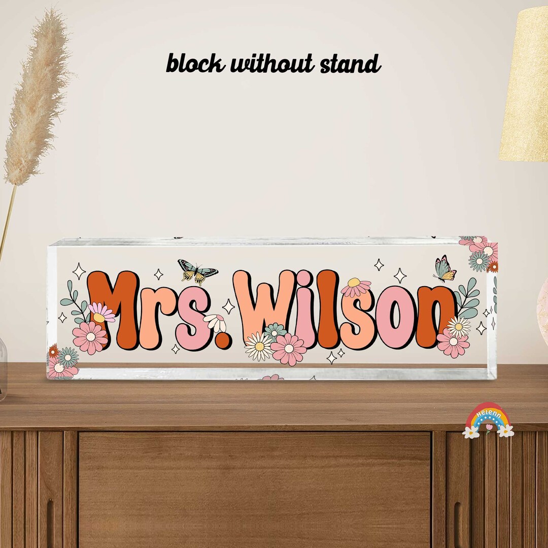 Personalized Teacher Name Plate, Teacher Appreciation Gifts, Custom ...