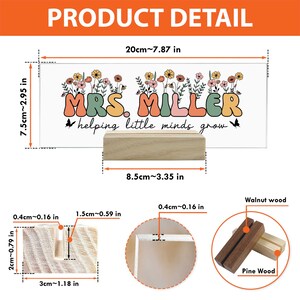 Personalized Teacher Name Plate, Teacher Appreciation Gifts, Custom ...