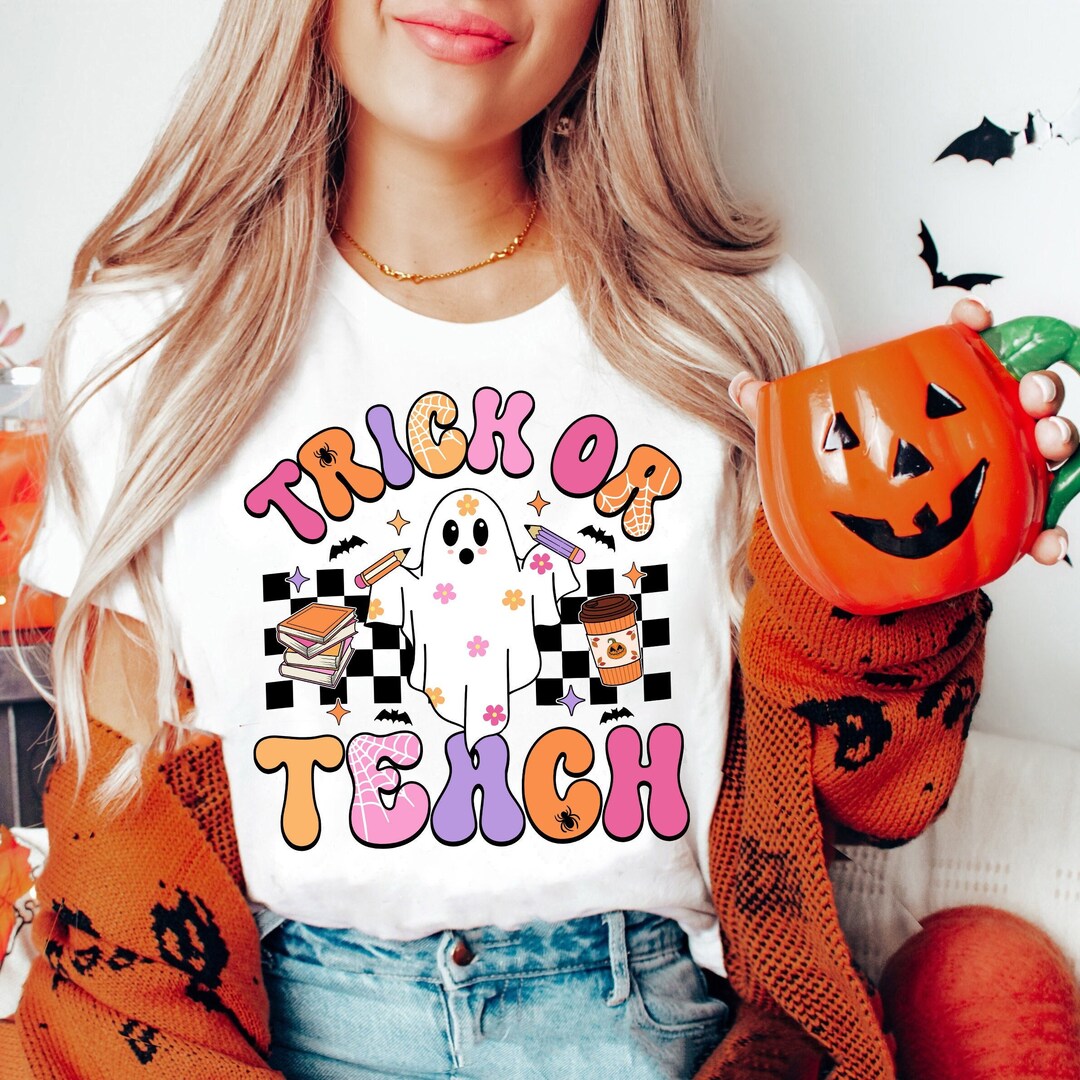 Teacher Halloween Shirt, Trick or Teach Shirt, Spooky Teacher Shirt ...