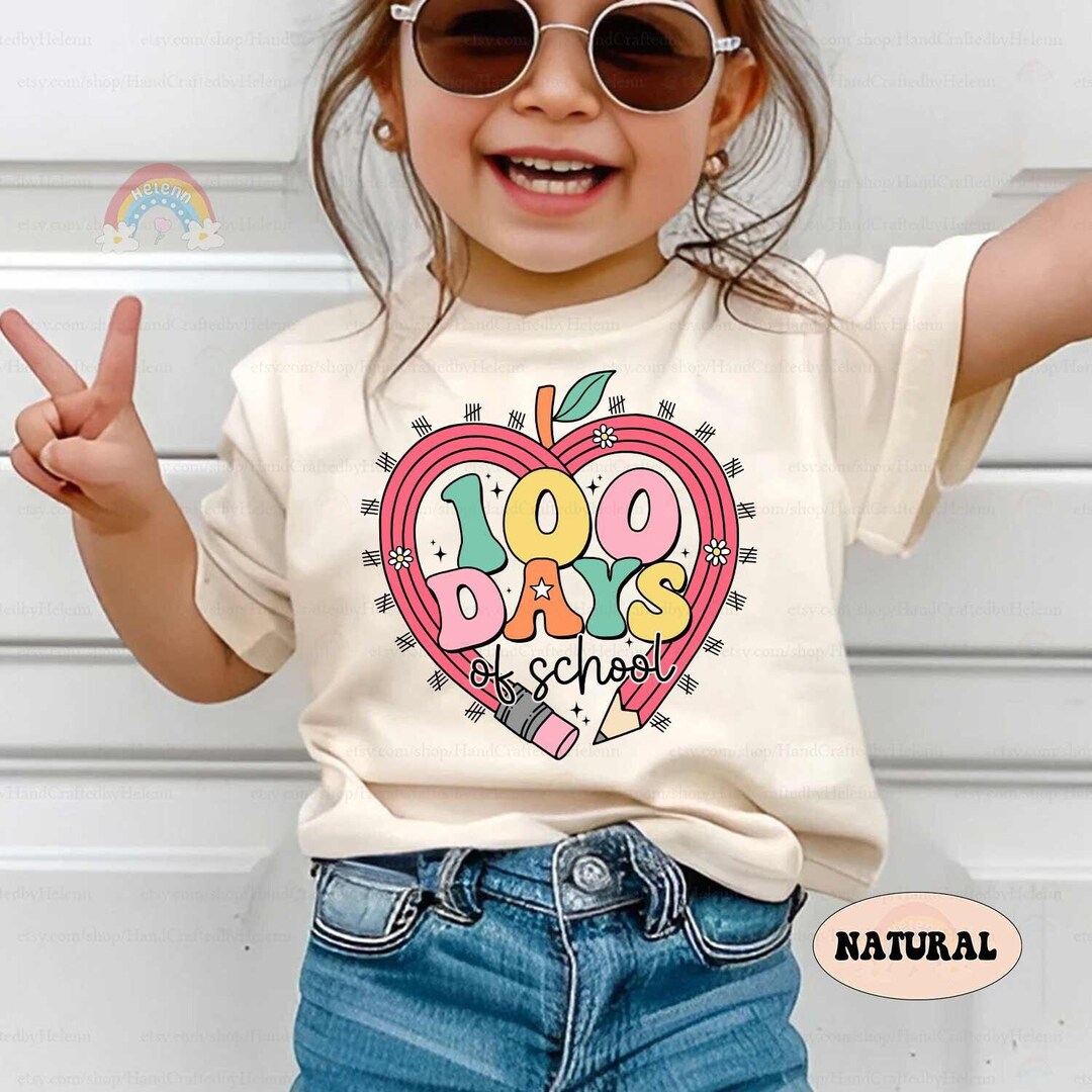 Custom 100 Days of School Shirt, Retro 100 Days Shirt, Kindergarten ...