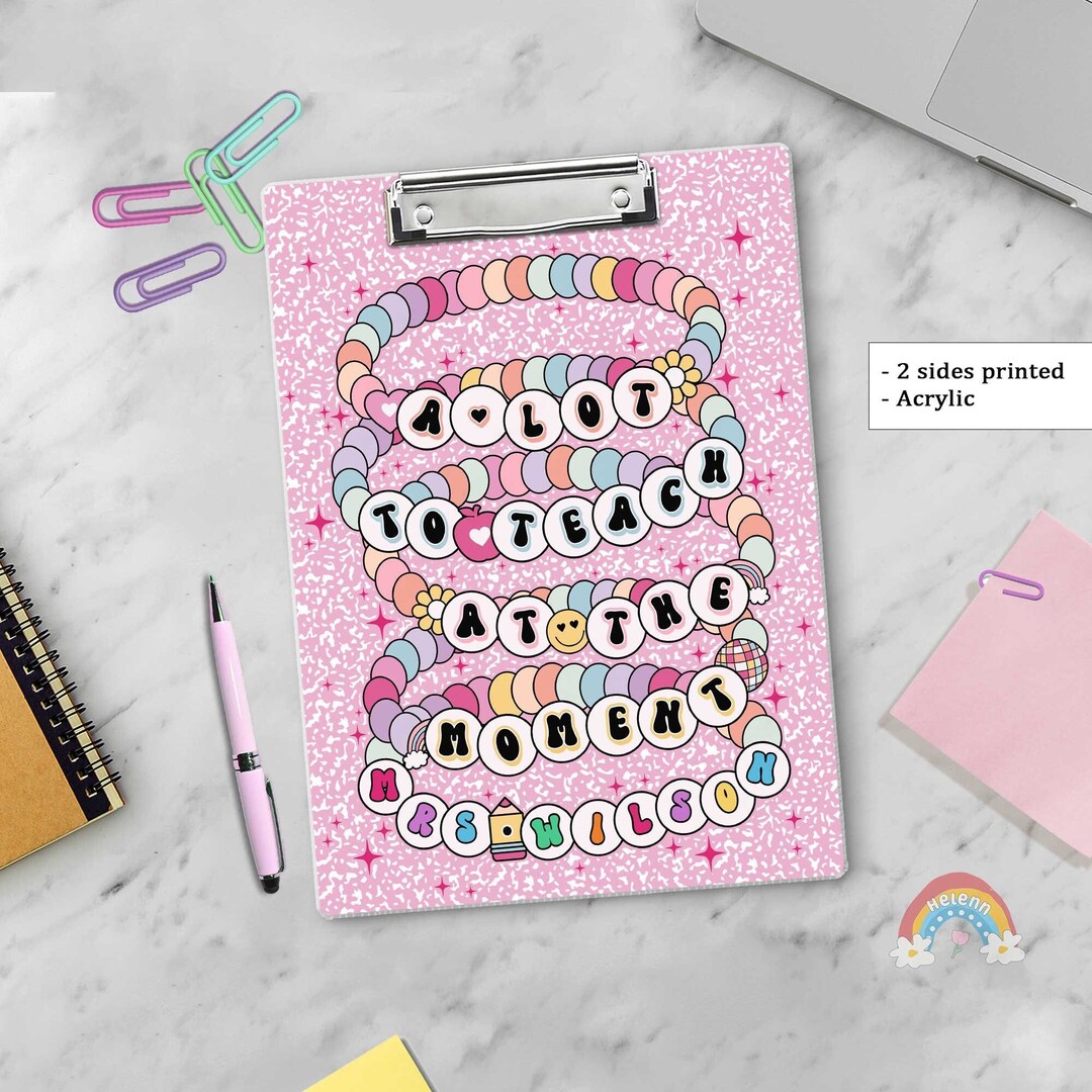 Custom Teacher Clipboard A Lot to Teach at the Moment, Personalized ...