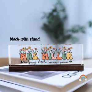 Personalized Teacher Name Plate, Teacher Appreciation Gifts, Custom ...
