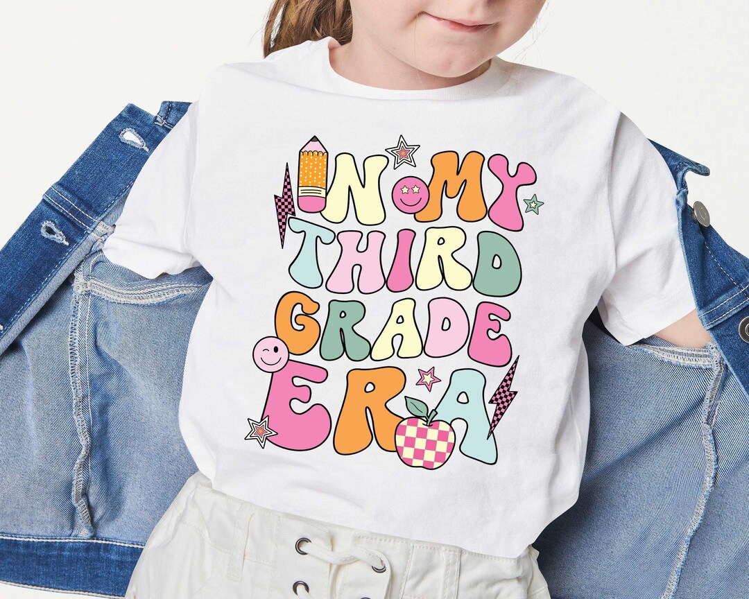 In My Third Grade Era, Third Grade Shirt, Kid School Shirt Kindergarten ...