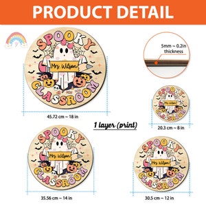 Custom Teacher Door Hanger Halloween Teacher Wooden Door Sign Classroom ...