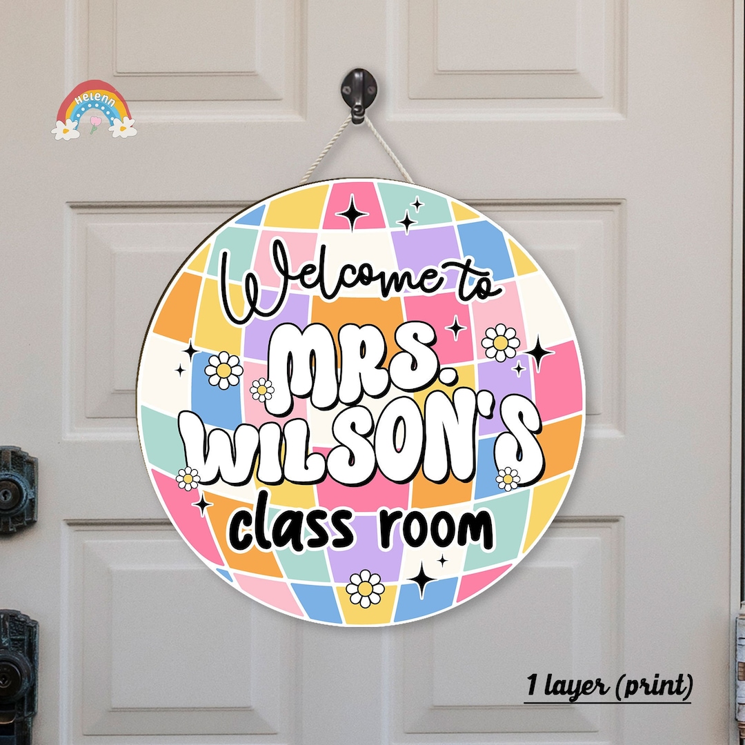 Custom Teacher Door Hanger, Teacher Appreciation Gift, Custom Teacher ...