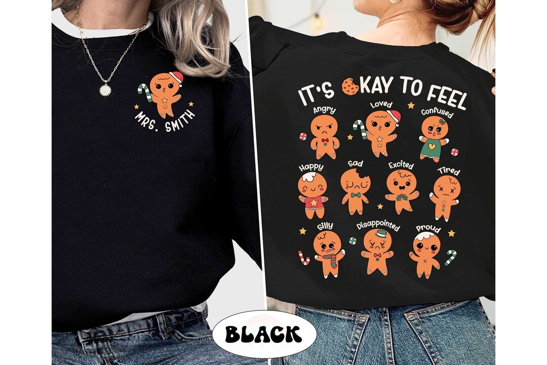 School Psychologist Christmas Shirt, All Feelings Are Okay, School ...