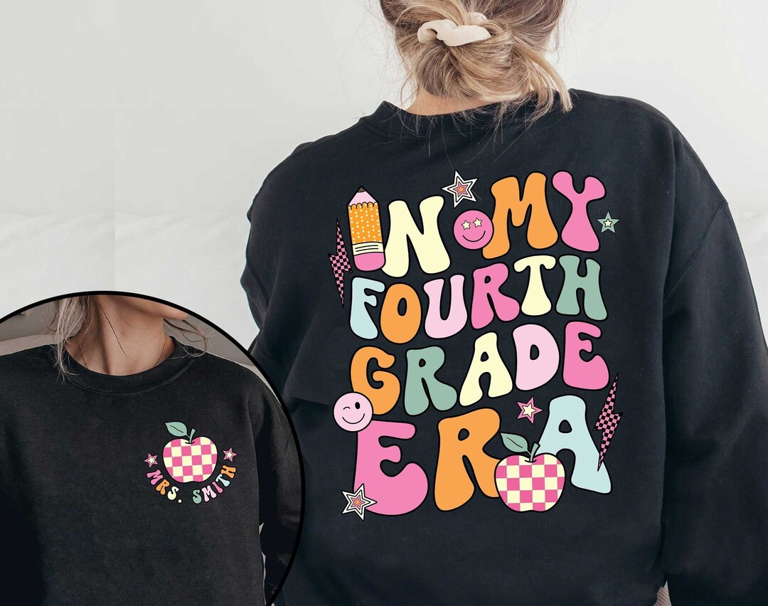 Teacher Shirt, Fourth Grade Teacher Shirt, Cute Fourth Grade Era Shirt ...