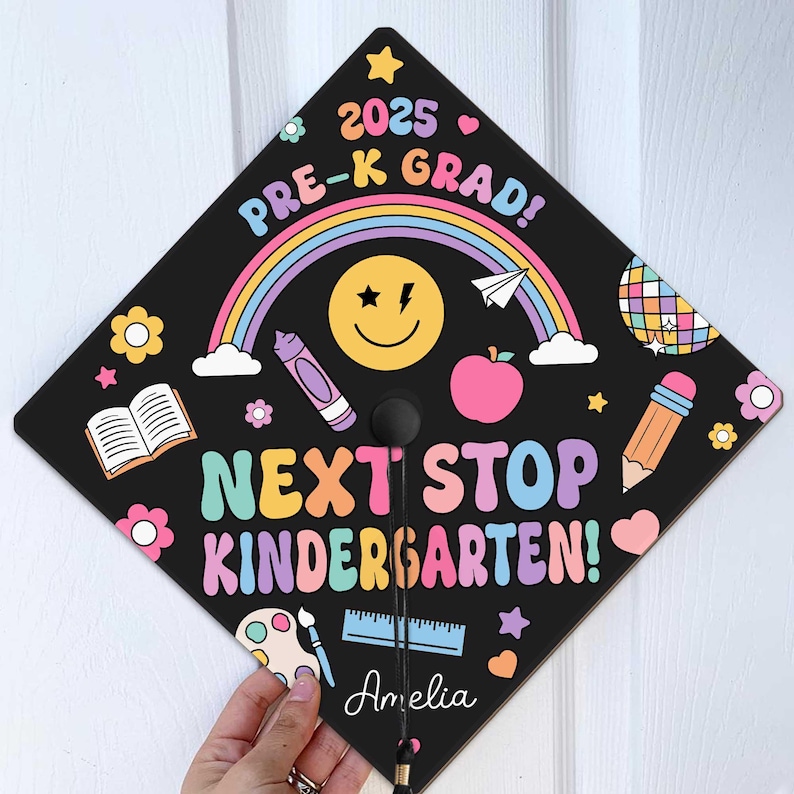 Personalized Kindergarten Graduation Cap Topper, Kindergarten Grad Next ...