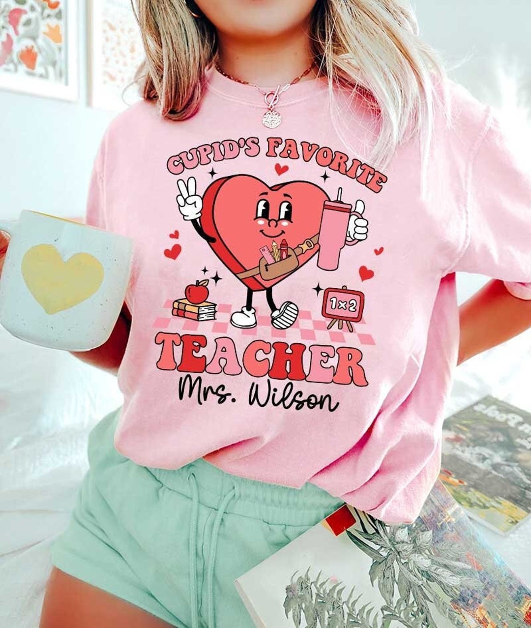 Teacher Valentine Shirt, Cupid's Favorite Teacher Shirt, Cute ...