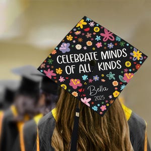Custom Class of 2026 Graduation Cap Topper Celebrate Minds of All Kinds ...