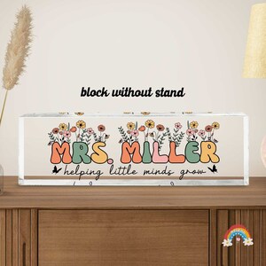 Personalized Teacher Name Plate, Teacher Appreciation Gift, Custom Name ...