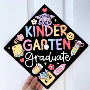 Personalized Kindergarten Graduation Cap Topper, First Grade Grad Cap ...