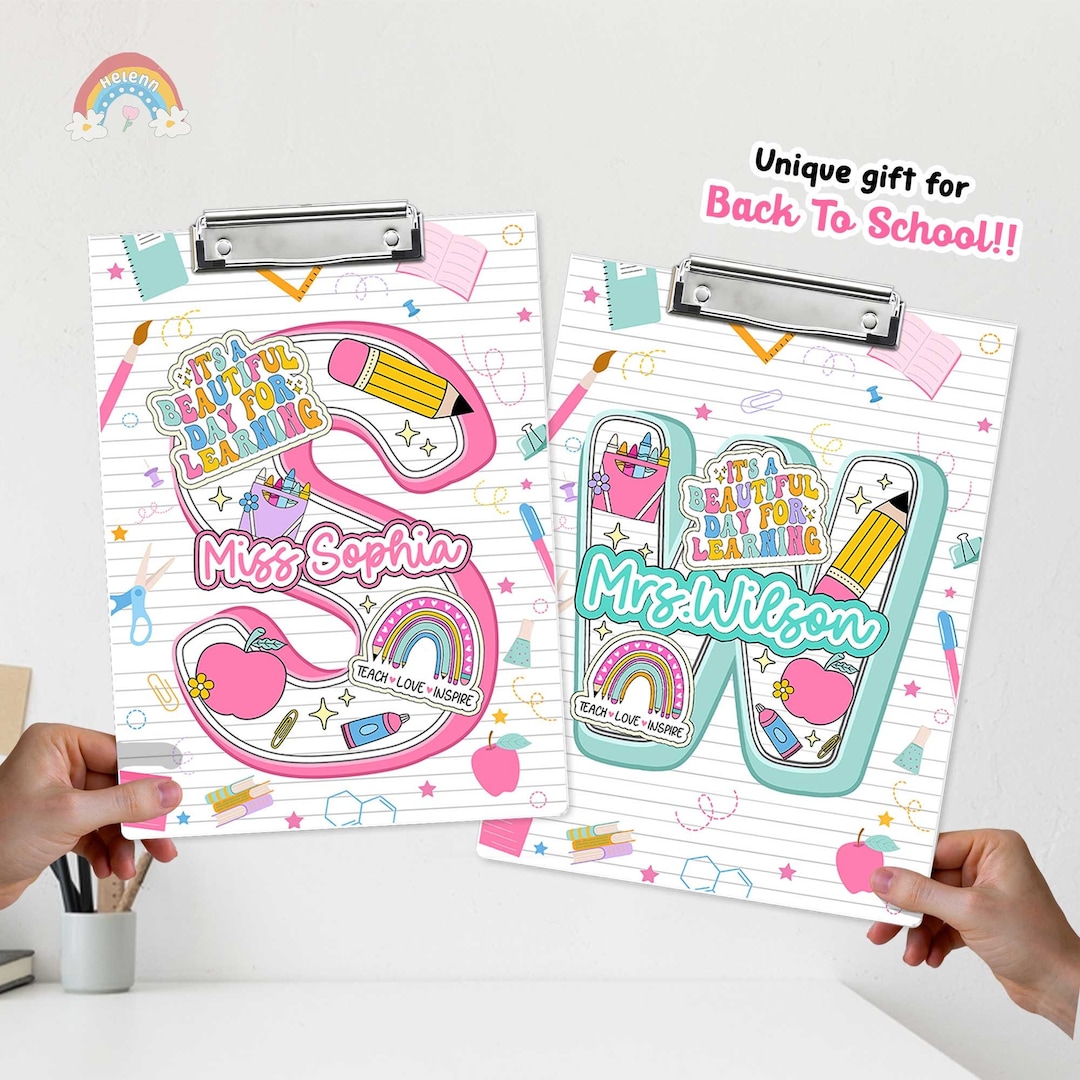 Personalized Teacher Clipboard, Teacher Acrylic Clipboard With Name ...