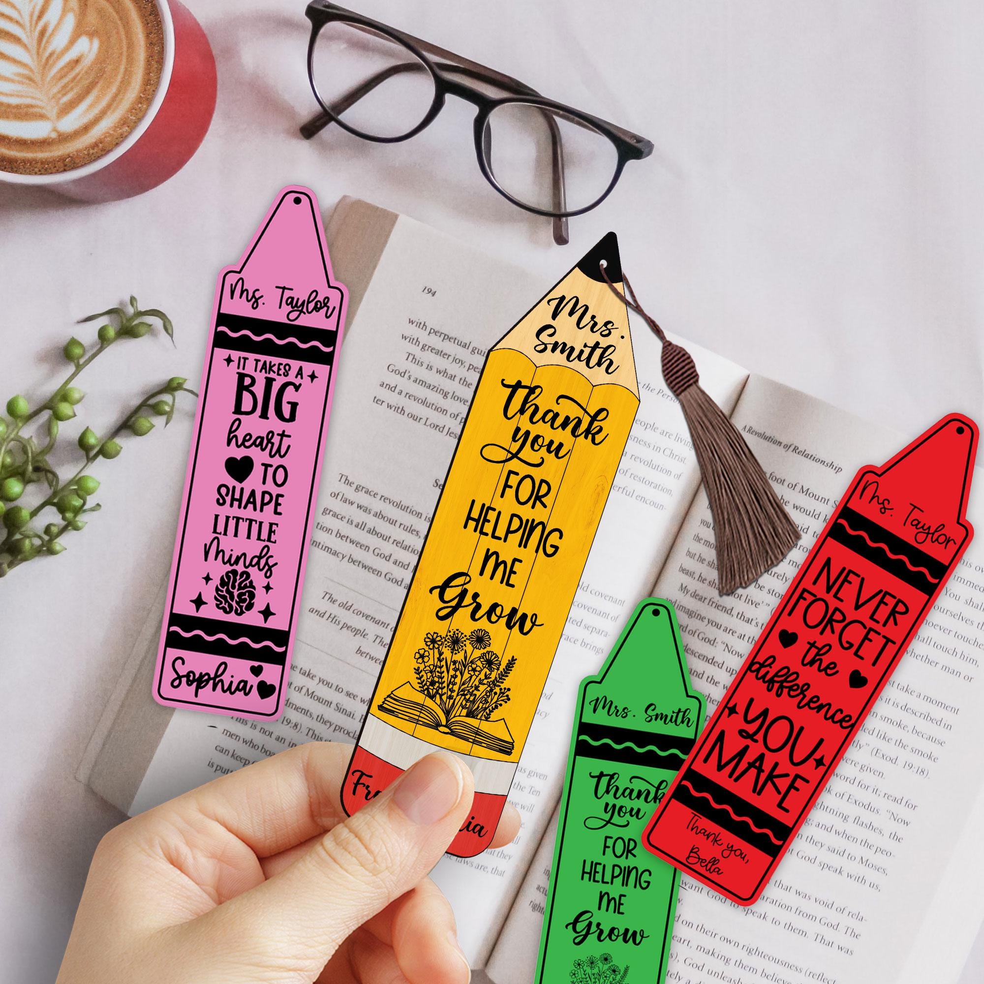 Personalized Teacher Bookmarks, Bookmark for Teacher, Thank You Gift ...