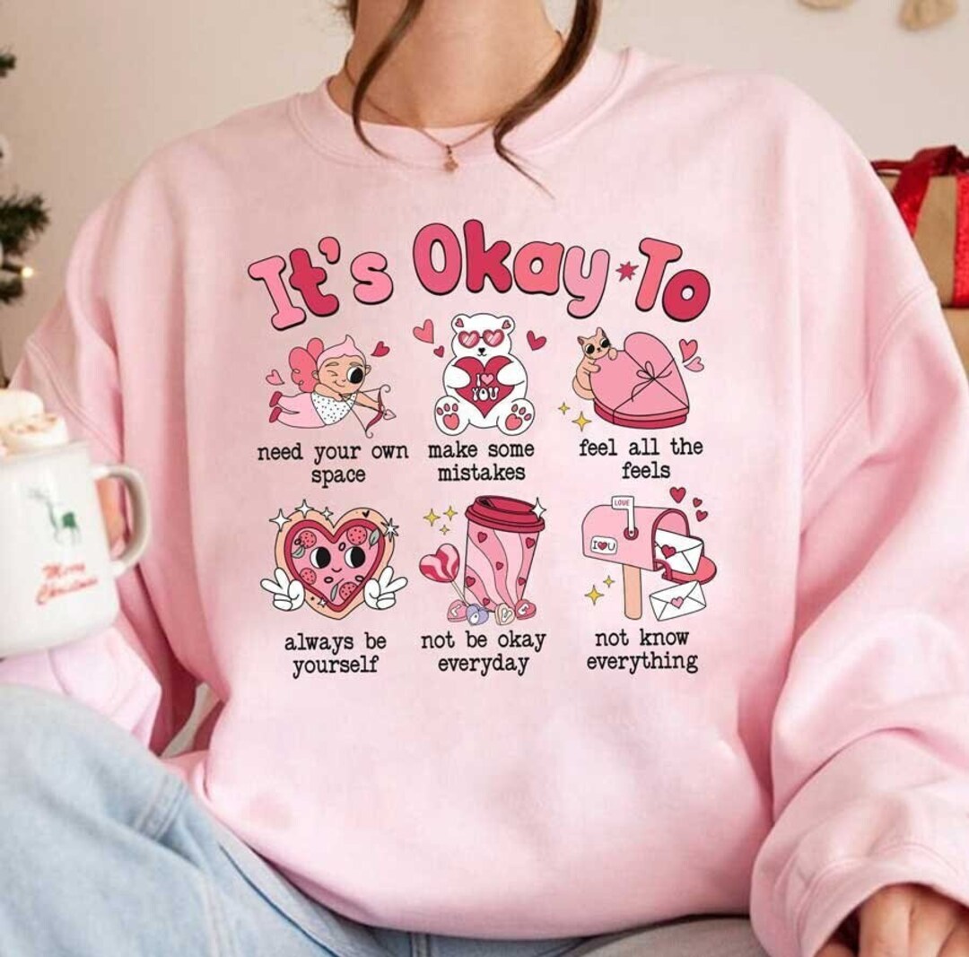 School Counselor Valentine Shirt, It's Okay to Shirt, Cute Valentines ...