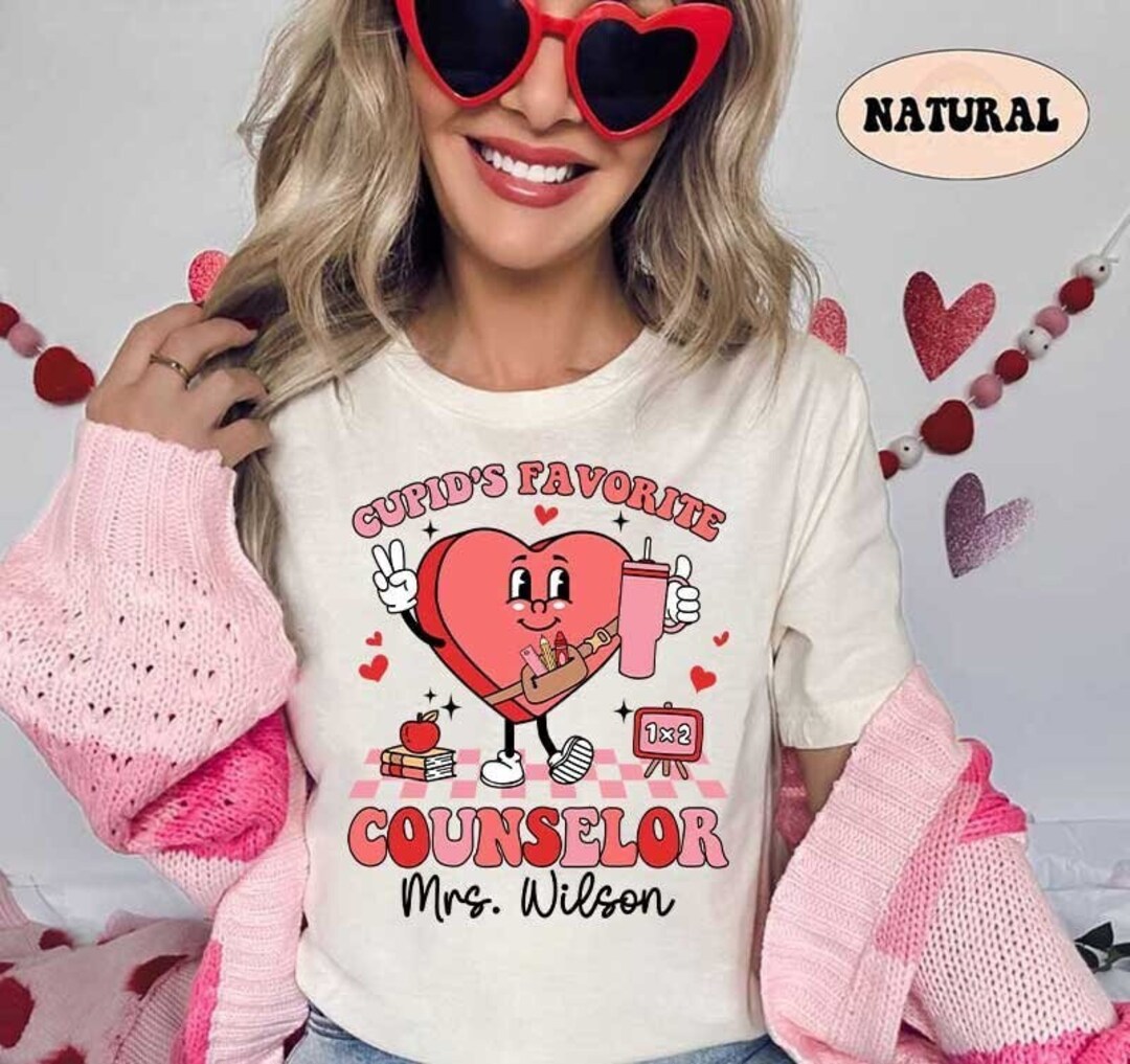Personalized School Counselor Valentine Shirt, Cupids Favorite ...