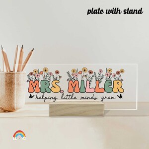 Personalized Teacher Name Plate, Teacher Appreciation Gift, Custom Name ...