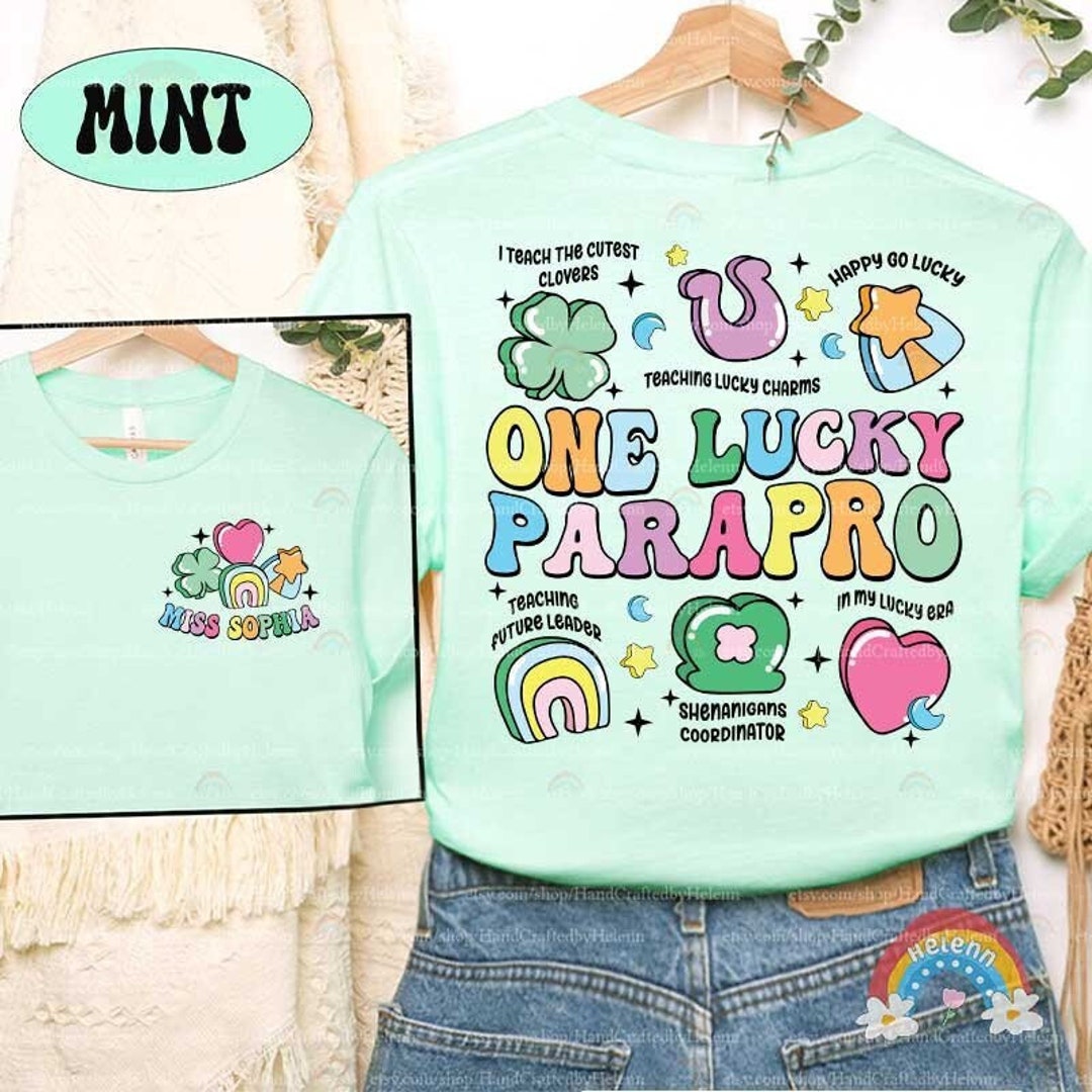 Paraprofessional St Patrick's Day Shirt, One Lucky Parapro Shirt ...