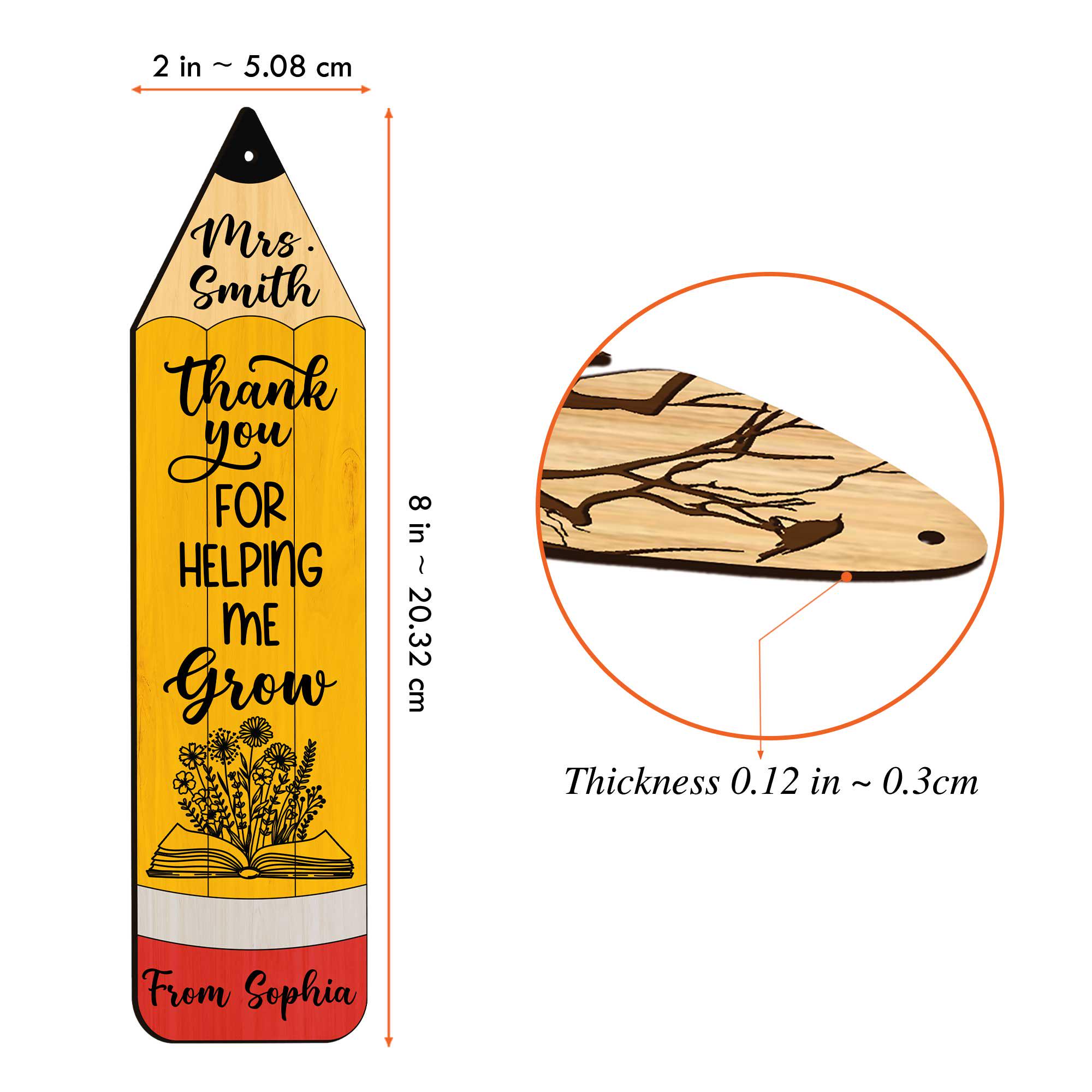 Personalized Teacher Bookmarks, Bookmark for Teacher, Thank You Gift ...