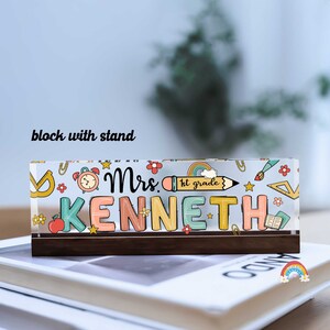 Custom Teacher Name Plate, Teacher Appreciation Gifts, Personalized ...