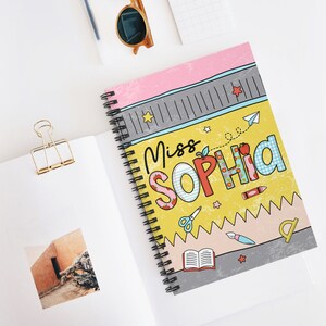 Personalized Teacher Notebook With Name, Teacher Gifts, Teacher Spiral ...