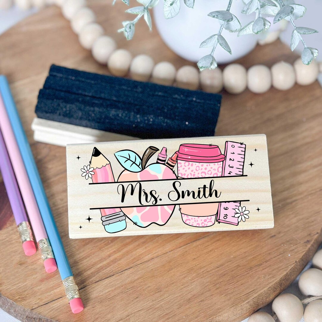 Personalized Teacher Whiteboard Chalkboard Eraser Gift, Teacher ...