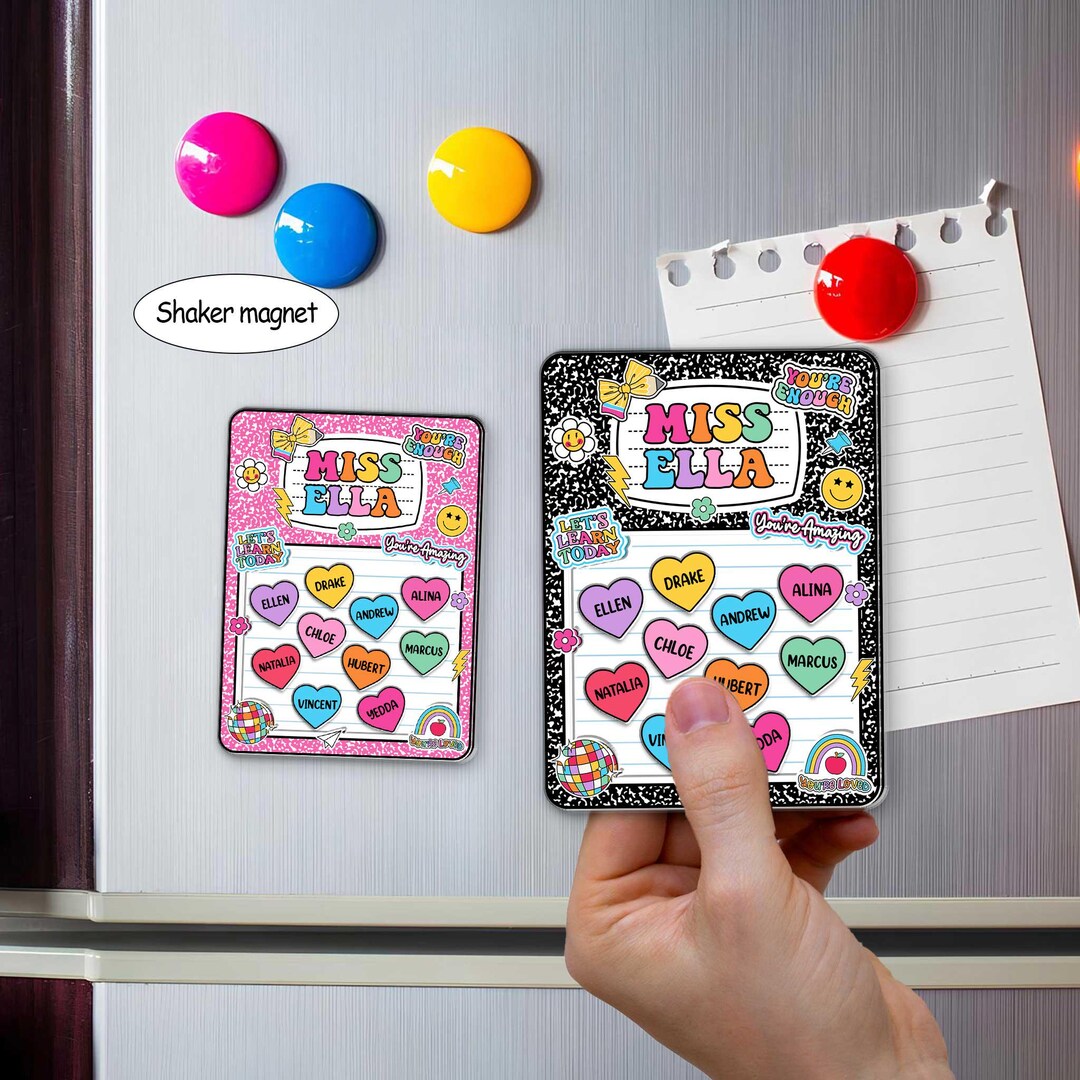 Custom Teacher Shaker Magnet, Teacher Appreciation Gift, Teacher Gift ...