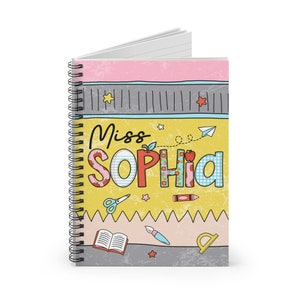 Personalized Teacher Notebook With Name, Teacher Gifts, Teacher Spiral ...
