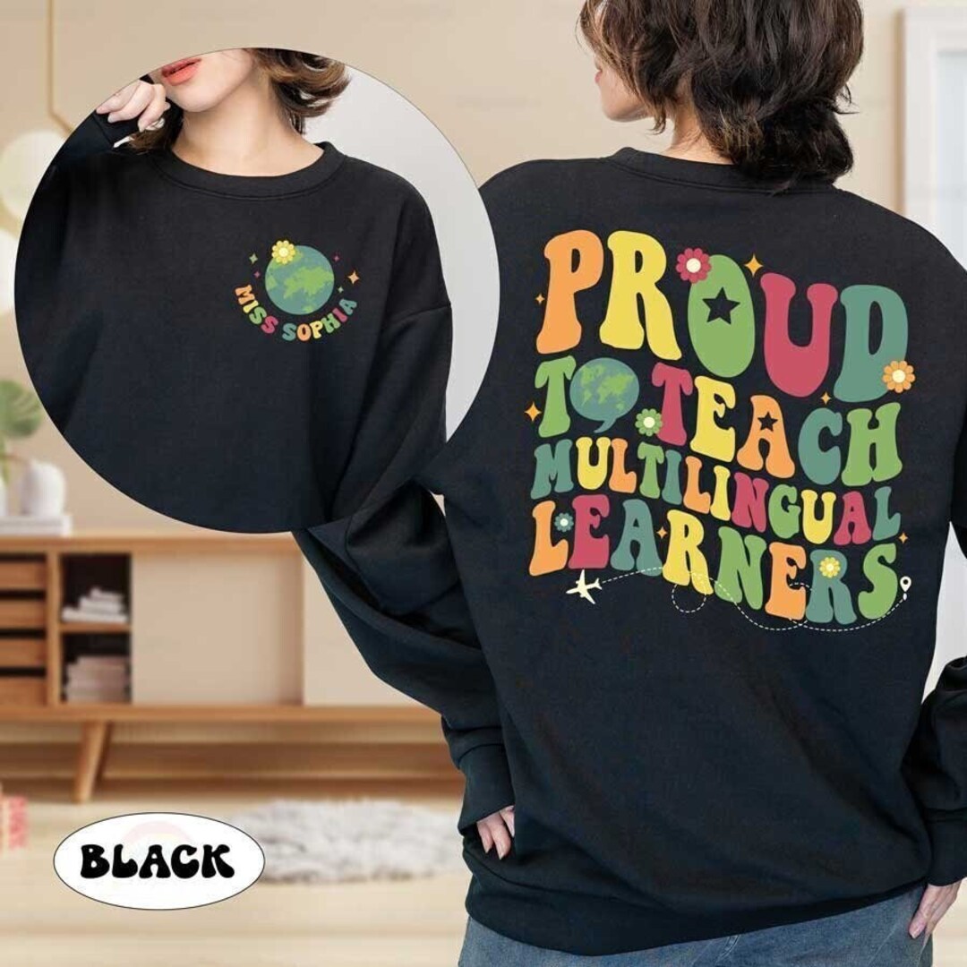 ESL Teacher Proud to Teach Multilingual Learner Shirt, ESL Teacher ...