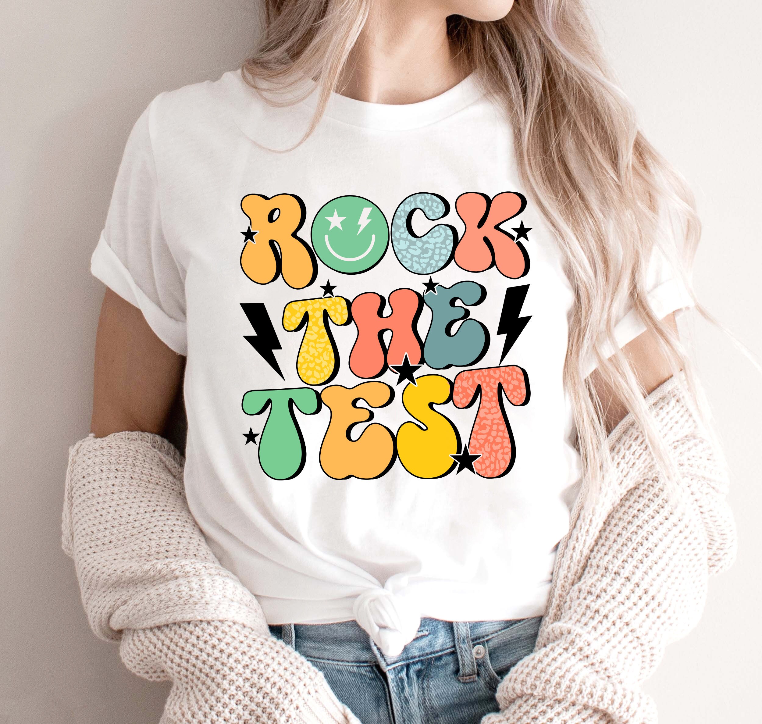 Teacher Shirt Test Day Rock the Test Shirt Test Day Shirt - Etsy