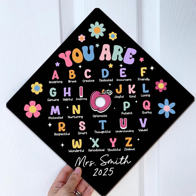 Personalized Teacher Graduation Cap Topper Teacher Graduation Grad Cap ...
