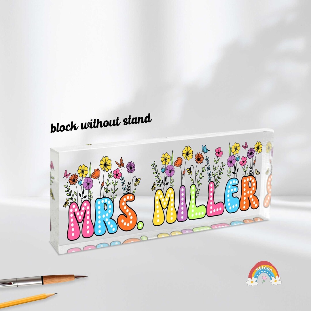 Personalized Teacher Name Plate, Teacher Appreciation Gifts, Custom ...