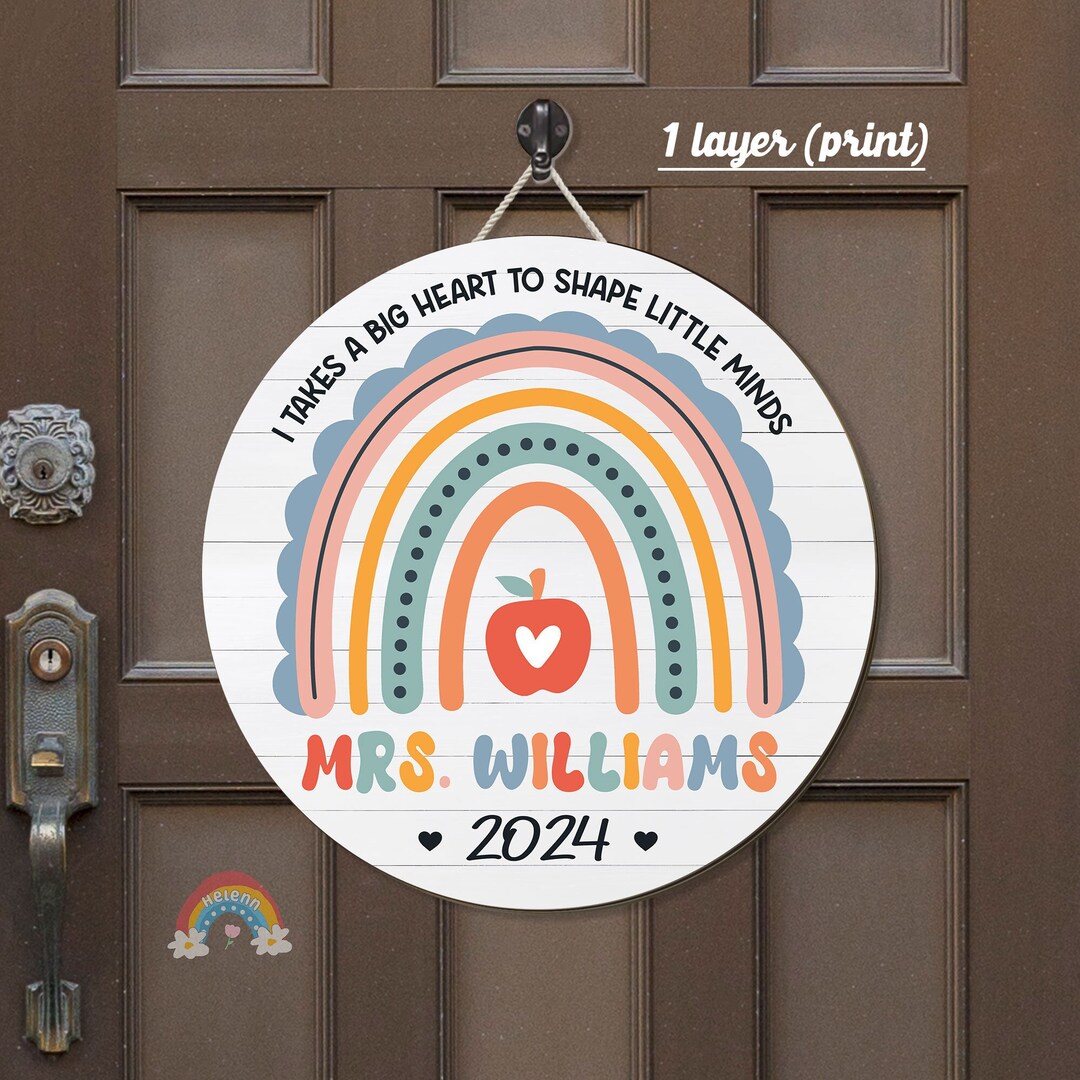 Custom Teacher Door Hanger Teacher Name Sign for Classroom, Teacher ...