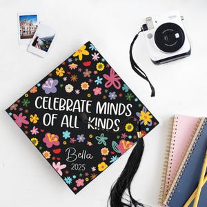 Custom Graduation Cap Topper Celebrate Minds of All Kinds, Autism ...