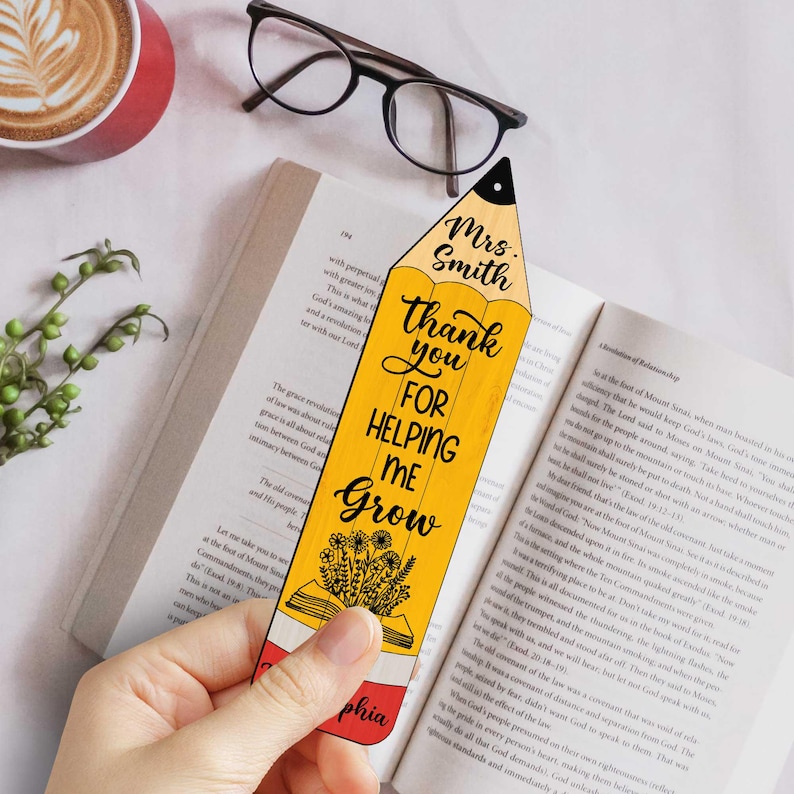 Personalized Teacher Bookmarks, Bookmark for Teacher, Thank You Gift ...