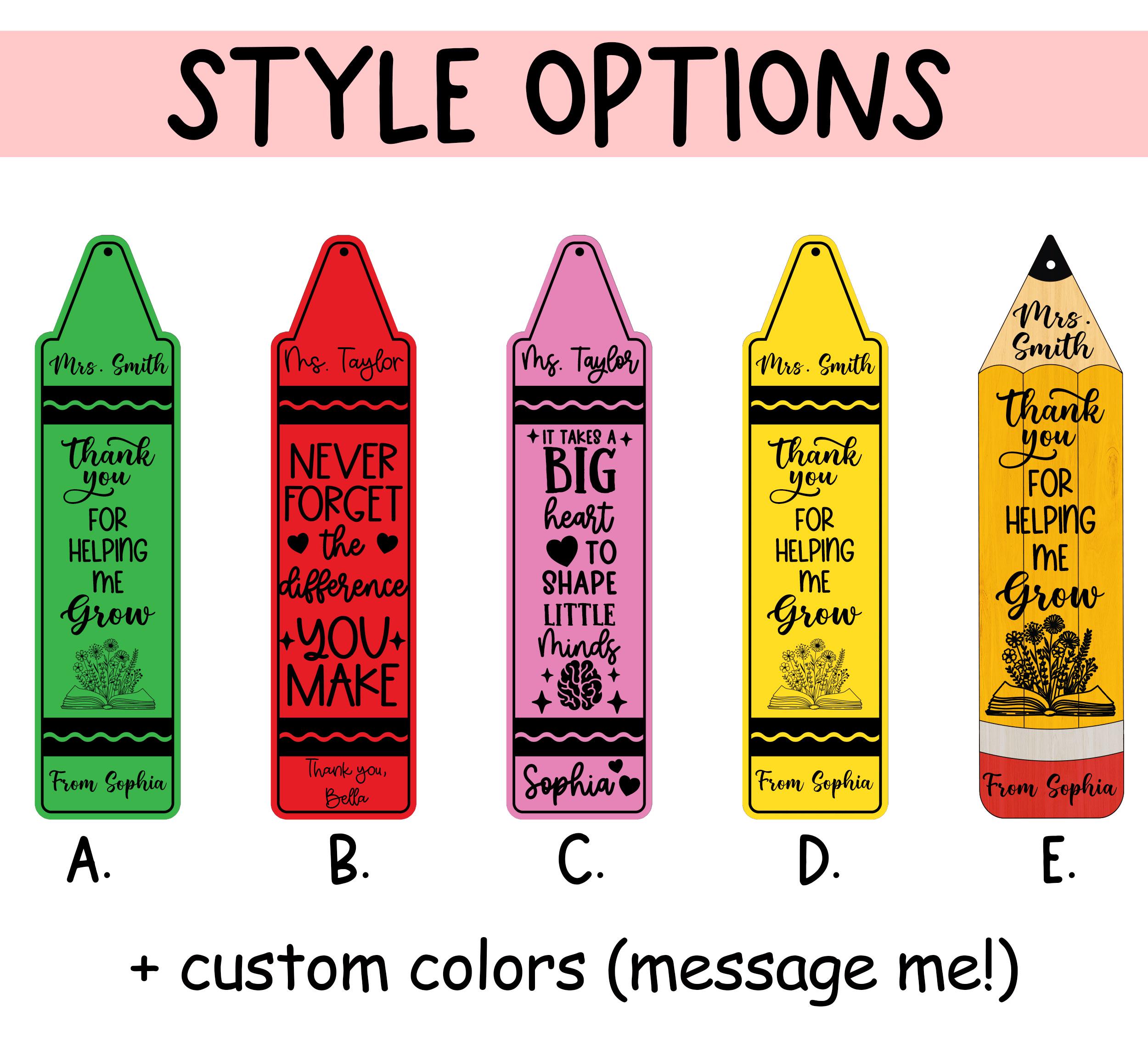 Personalized Teacher Bookmarks, Bookmark for Teacher, Thank You Gift ...