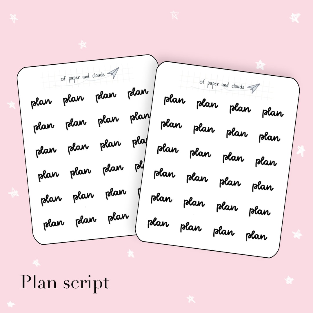 Plan Script - Hand Written and Hand Lettered Planning and Journaling ...