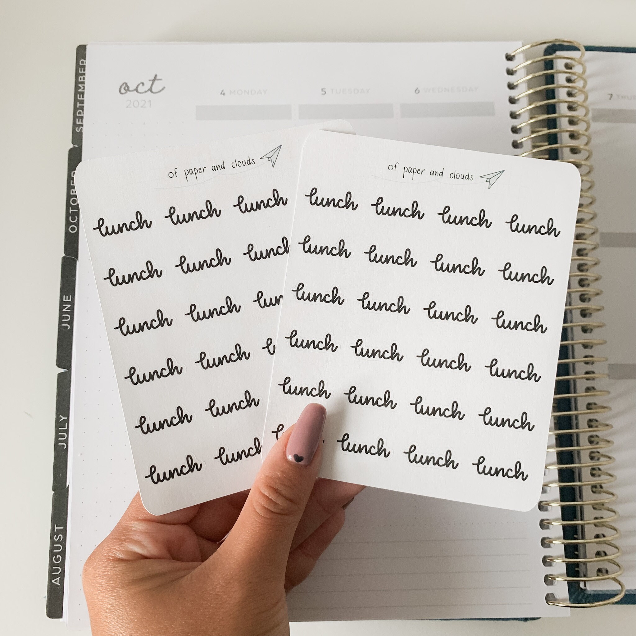 Lunch Script Handwritten and Hand Lettered Lunch and Meal - Etsy
