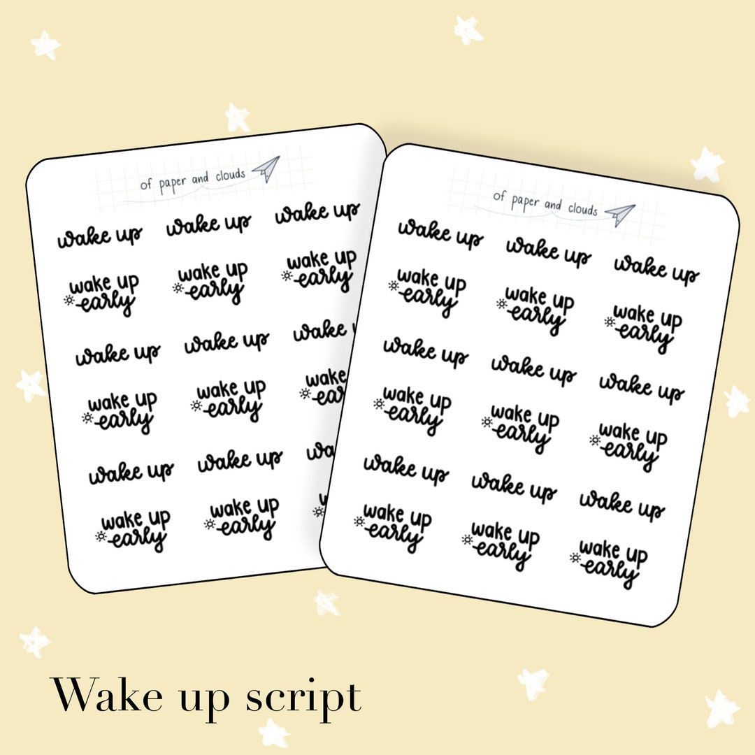 Wake up Script - Hand Written and Hand Lettered Wake up and Morning ...