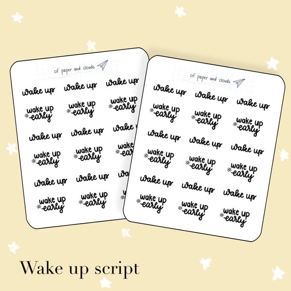 Wake up Sticker - Etsy