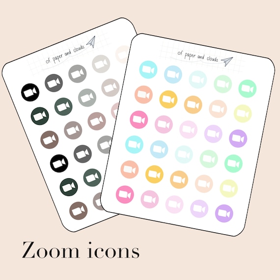 Zoom Icon Sticker School/work/productivity Sticker | Etsy
