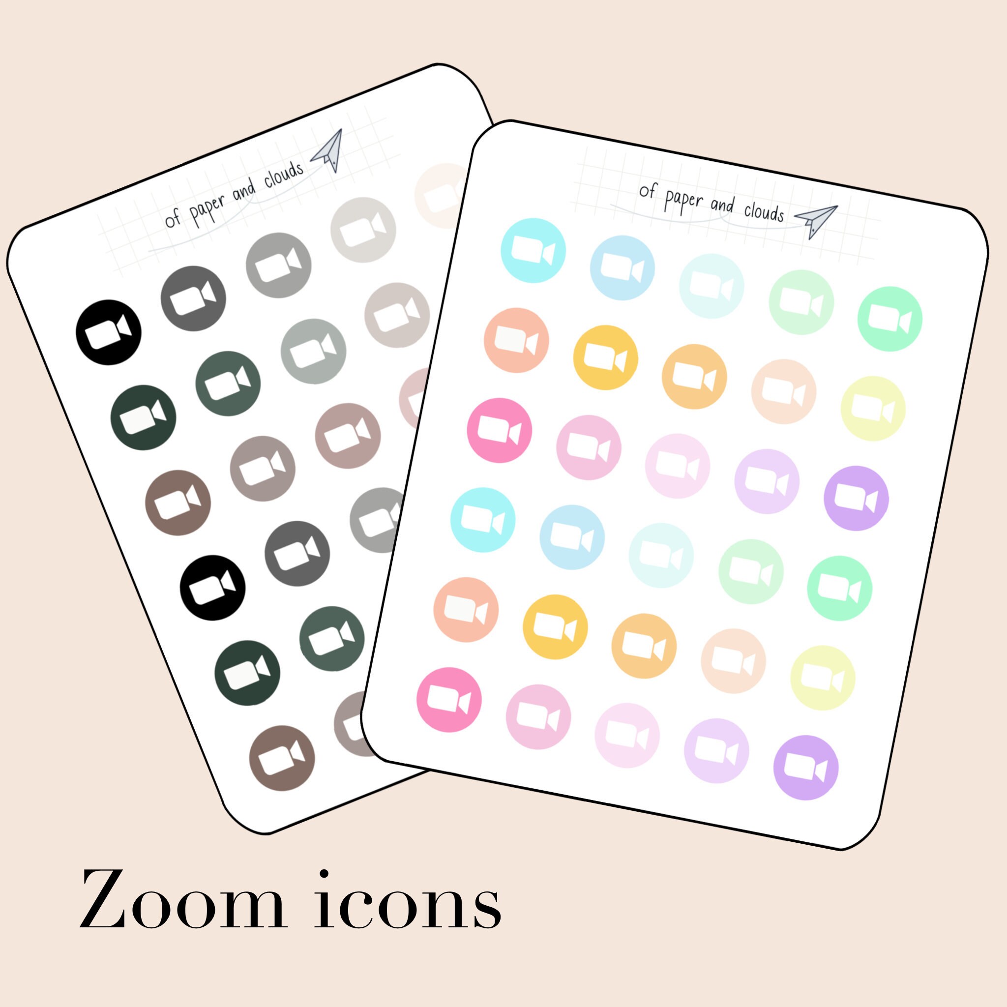 Zoom Icon Sticker School/work/productivity Sticker | Etsy